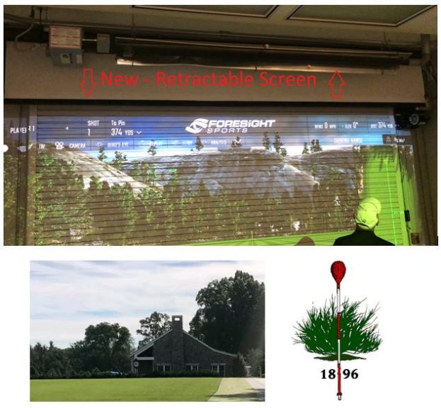 Country Club Elite® Retractable Simulator Screen · Real Feel Golf Mats