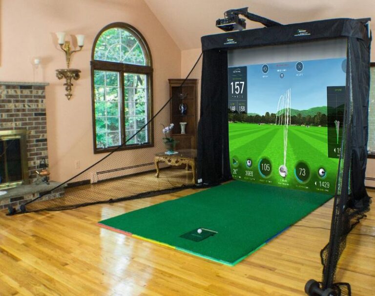 Net Return Simulator Bay 8 · Real Feel Golf Mats